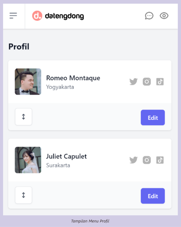 Edit Profil - Tutorial Edit Website Undangan Datengdong - Datengdong