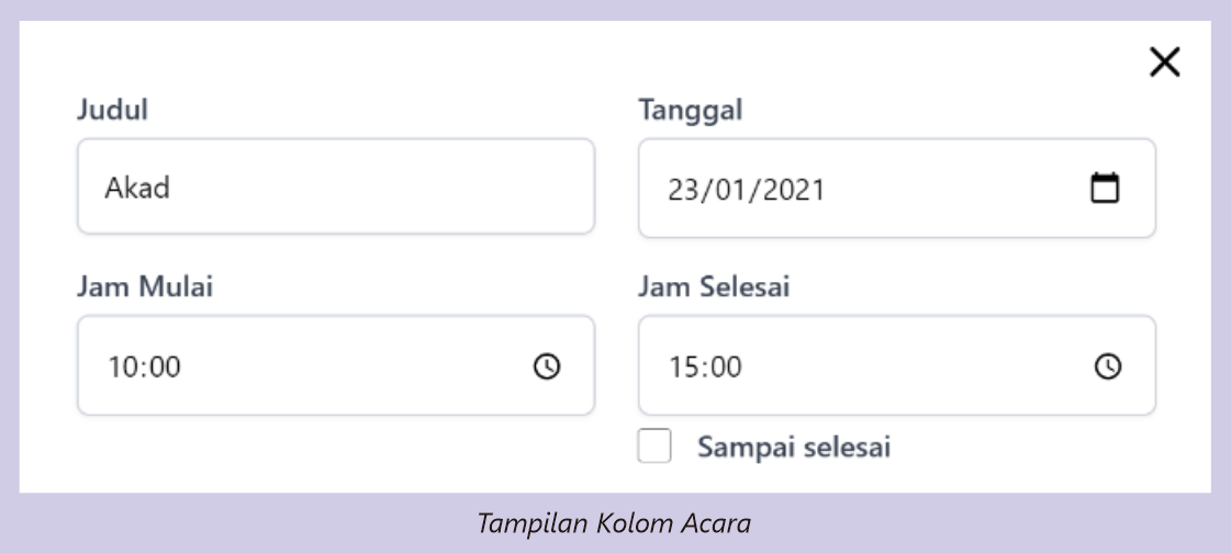 Edit Acara - Tutorial Edit Website Undangan Datengdong - Datengdong