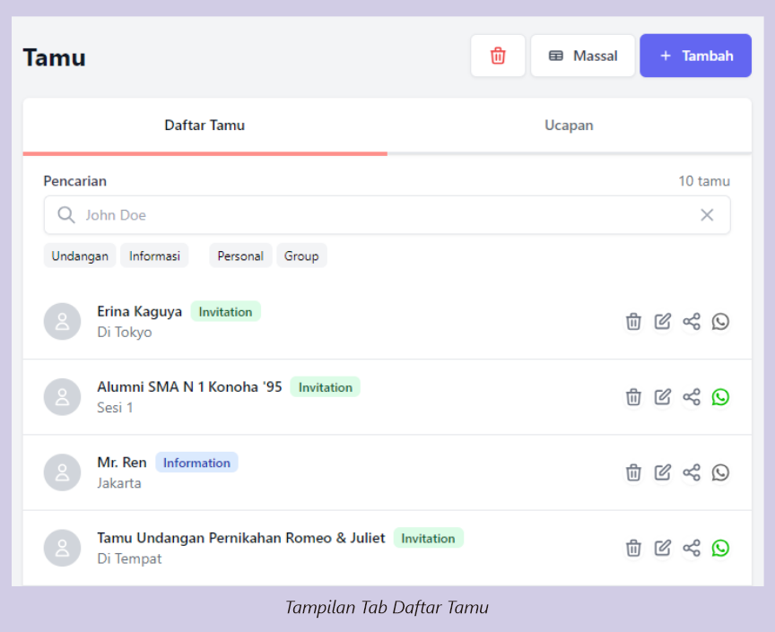 Edit Tamu - Tutorial Edit Website Undangan Datengdong - Datengdong